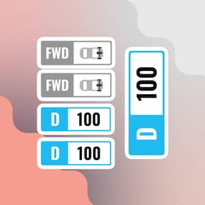 Forza Stickers Slow Car Sticker Pack Class D 100 FWD Car Guy Gift ...