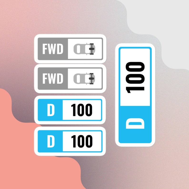 Forza Stickers Slow Car Sticker Pack Class D 100 FWD Car Guy Gift ...