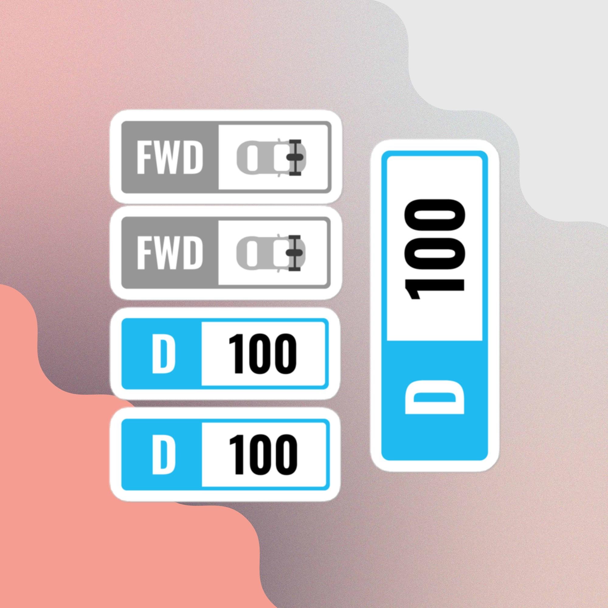 Forza Stickers Slow Car Sticker Pack Class D 100 FWD Car Guy Gift ...