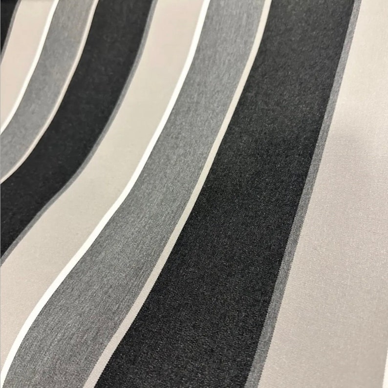 Sunbrella Shade Outdoor Waterproof Fabric Clinton Granite Striped 4888 ...