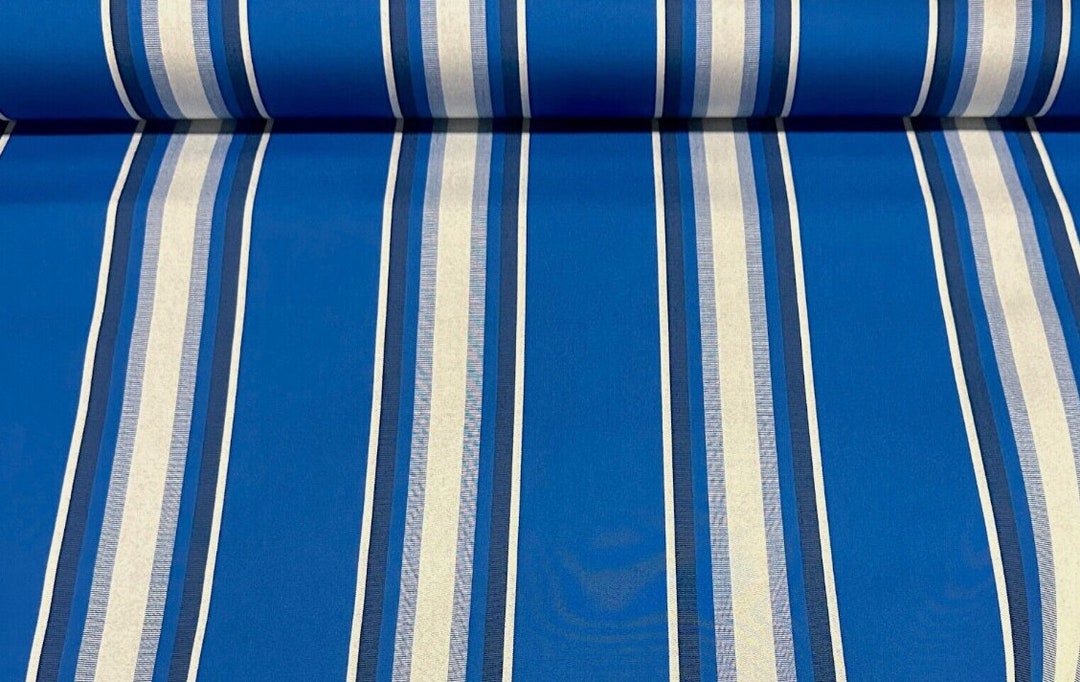Sunbrella Shade Outdoor Waterproof Fabric Pacific Blue Fancy 4755 47 ...