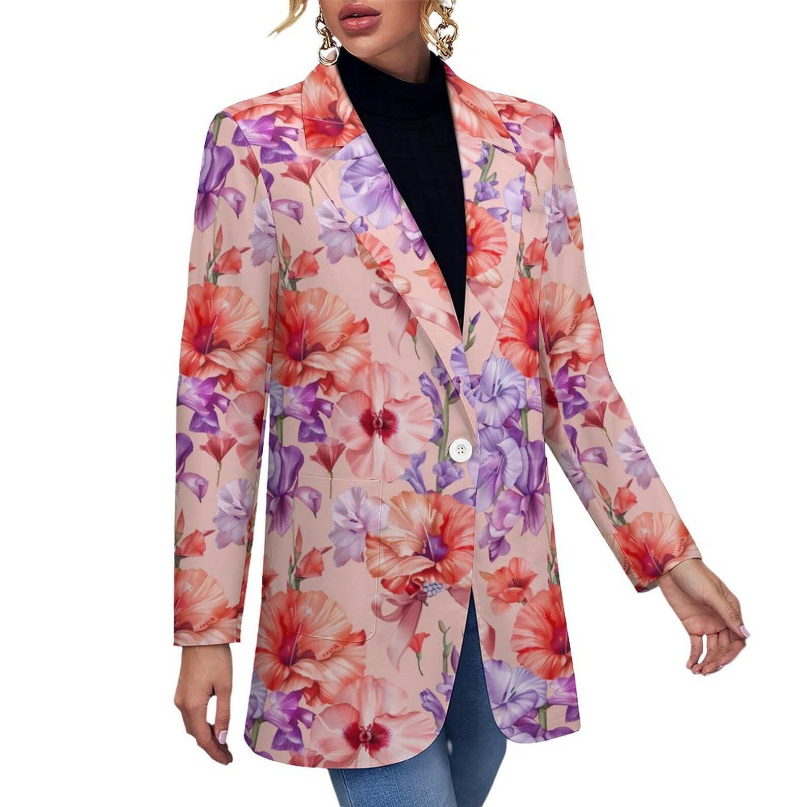 August Blooms: Birth Month Flowers Blazer - Etsy