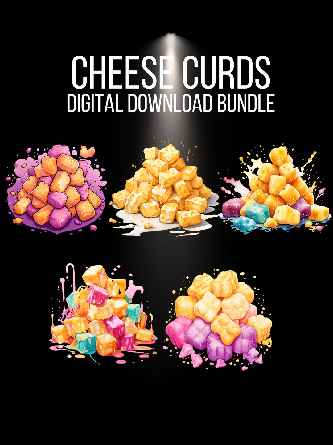 Cheese Curds Bundle Set of 5 Unique Transparent Background Files ...