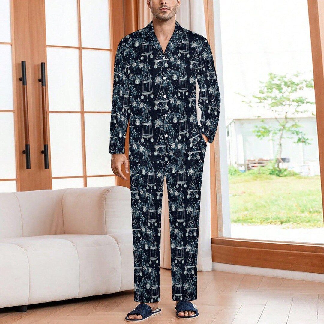 Libra Balanced Glow Elegance Navy Family Christmas Pajamas - Etsy