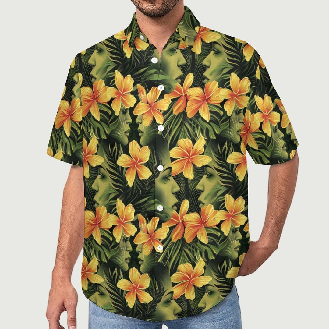 Gemini Twins Tropical Beach Button-up Shirt - Etsy