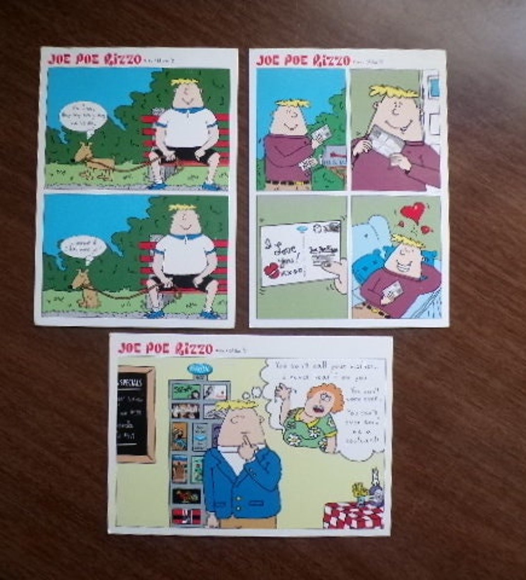 1995 Joe Poe Rizzo - Just Your Average Joe - Comic Strip Postcards - Etsy