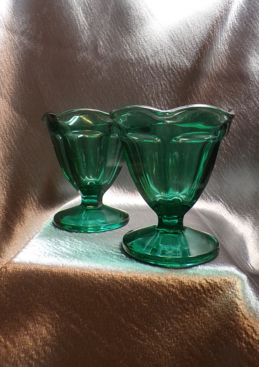 Anchor Hocking Emerald Green Tulip Mid Century Sundae Glasses - Etsy