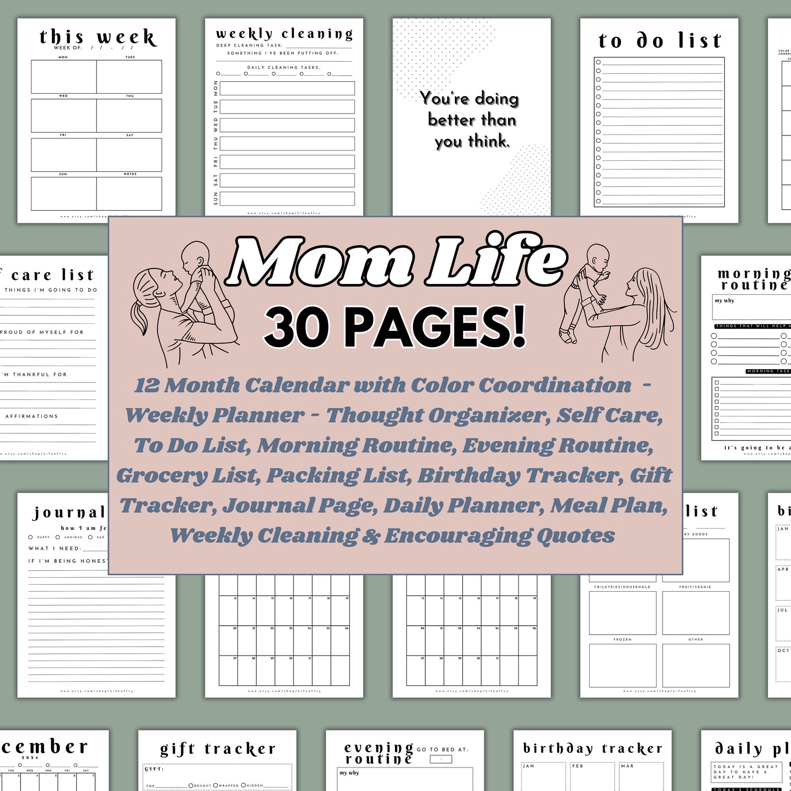 Printable 2024 Mom Planner Printable 2024 Mom Agenda Mom Digital ...