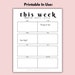 Weekly Planner Printable Weekly Checklist Digital Planner for ...