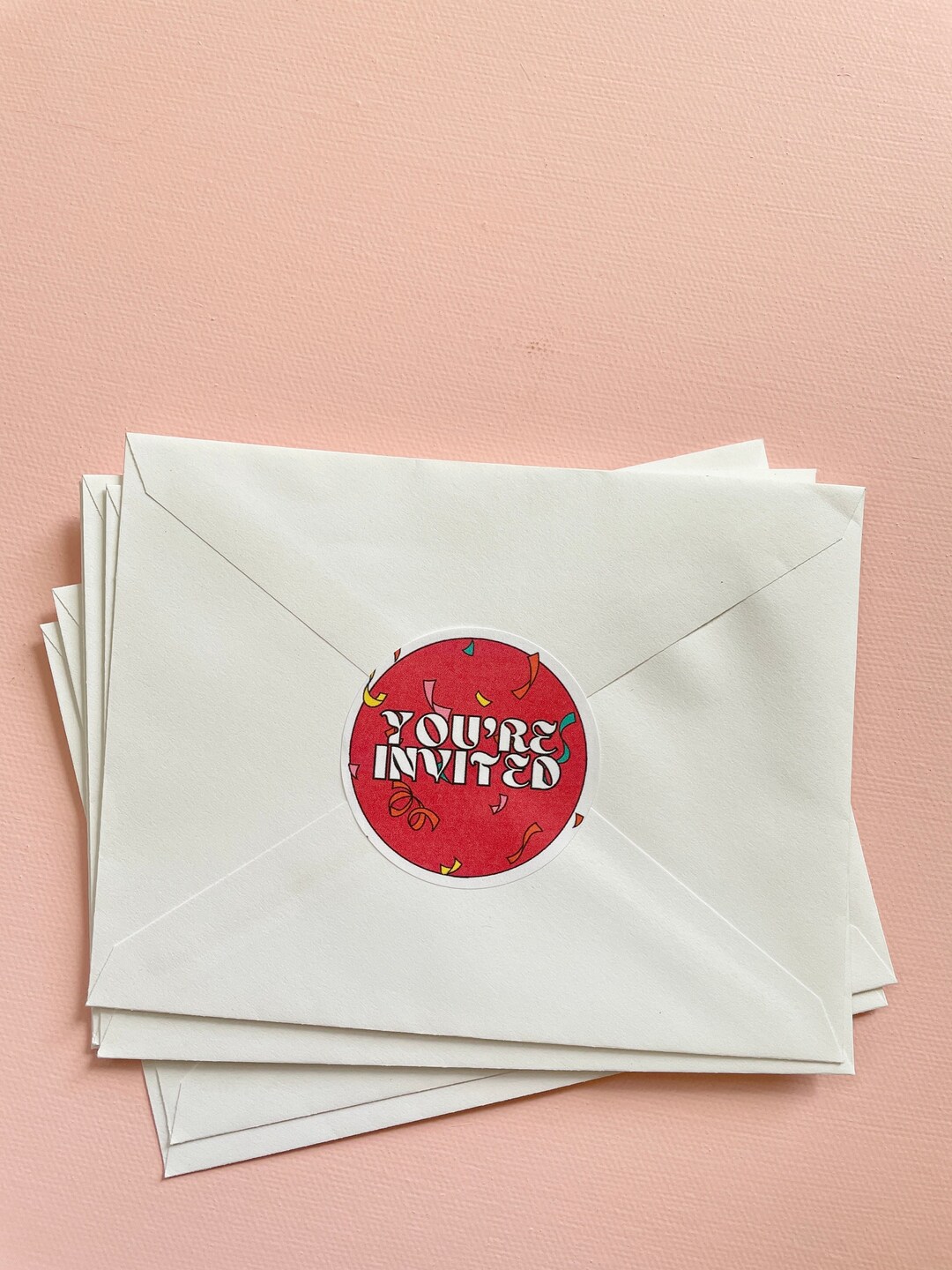 Birthday Party Invitation Sticker Template Printable - Etsy