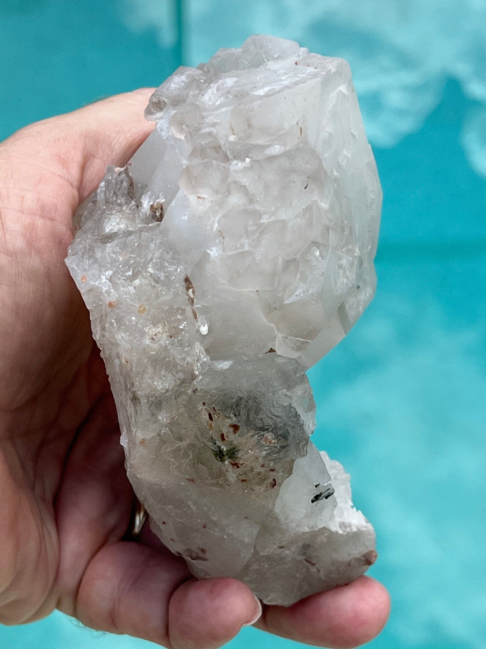 Cathedral Quartz Crystal: Alligator Quartz Matrix With Green Tourmaline ...