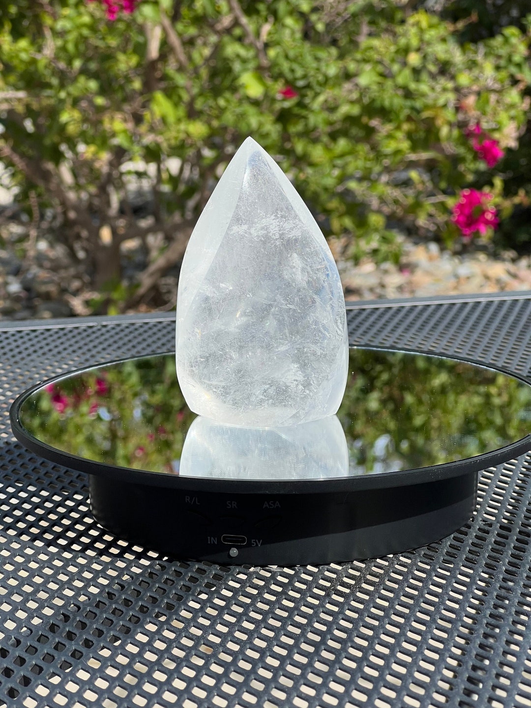 Flame Polished Quartz Crystal: Handmade Home Decor From Brazil - Etsy
