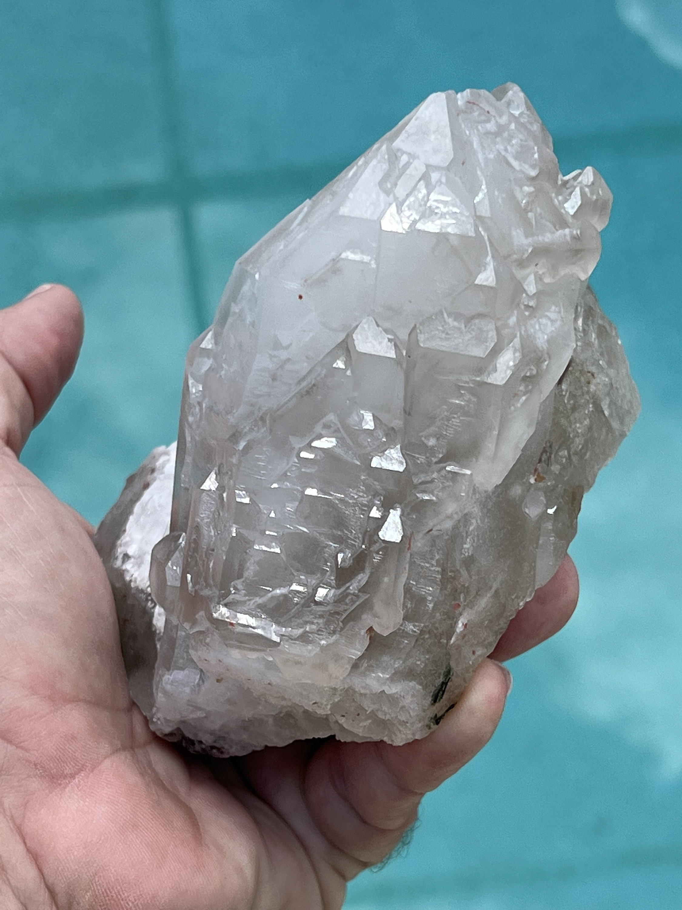 Cathedral Quartz Crystal: Alligator Quartz Matrix With Green Tourmaline ...