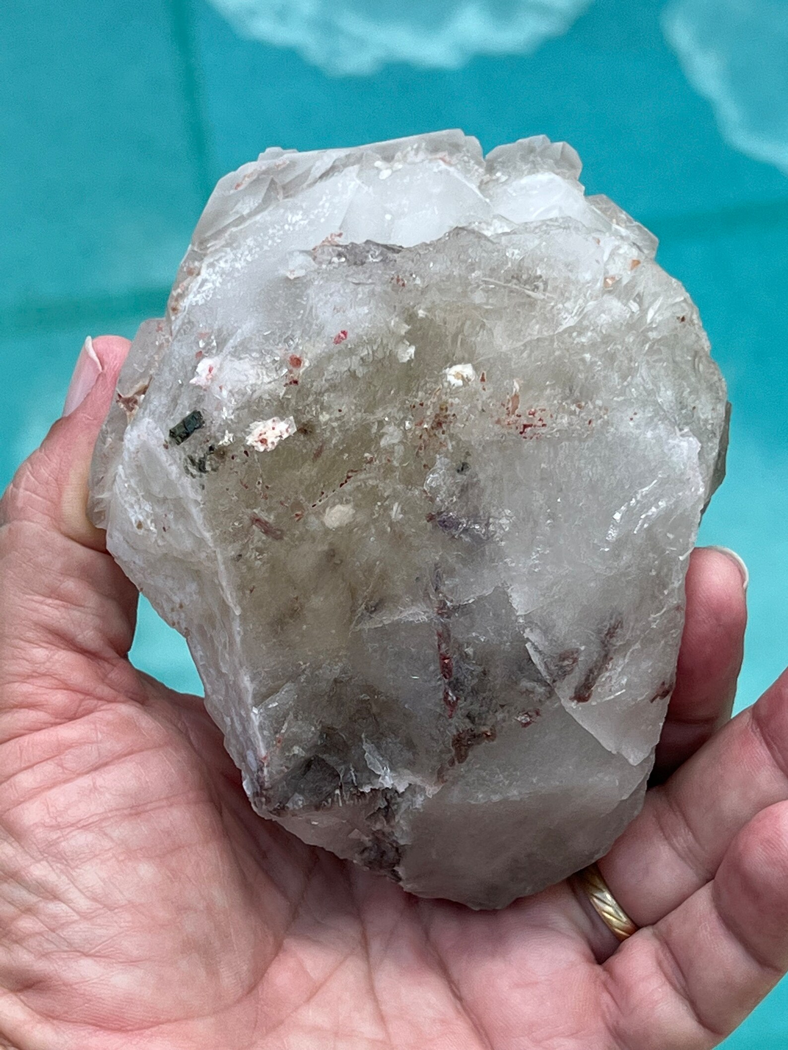Cathedral Quartz Crystal: Alligator Quartz Matrix With Green Tourmaline ...