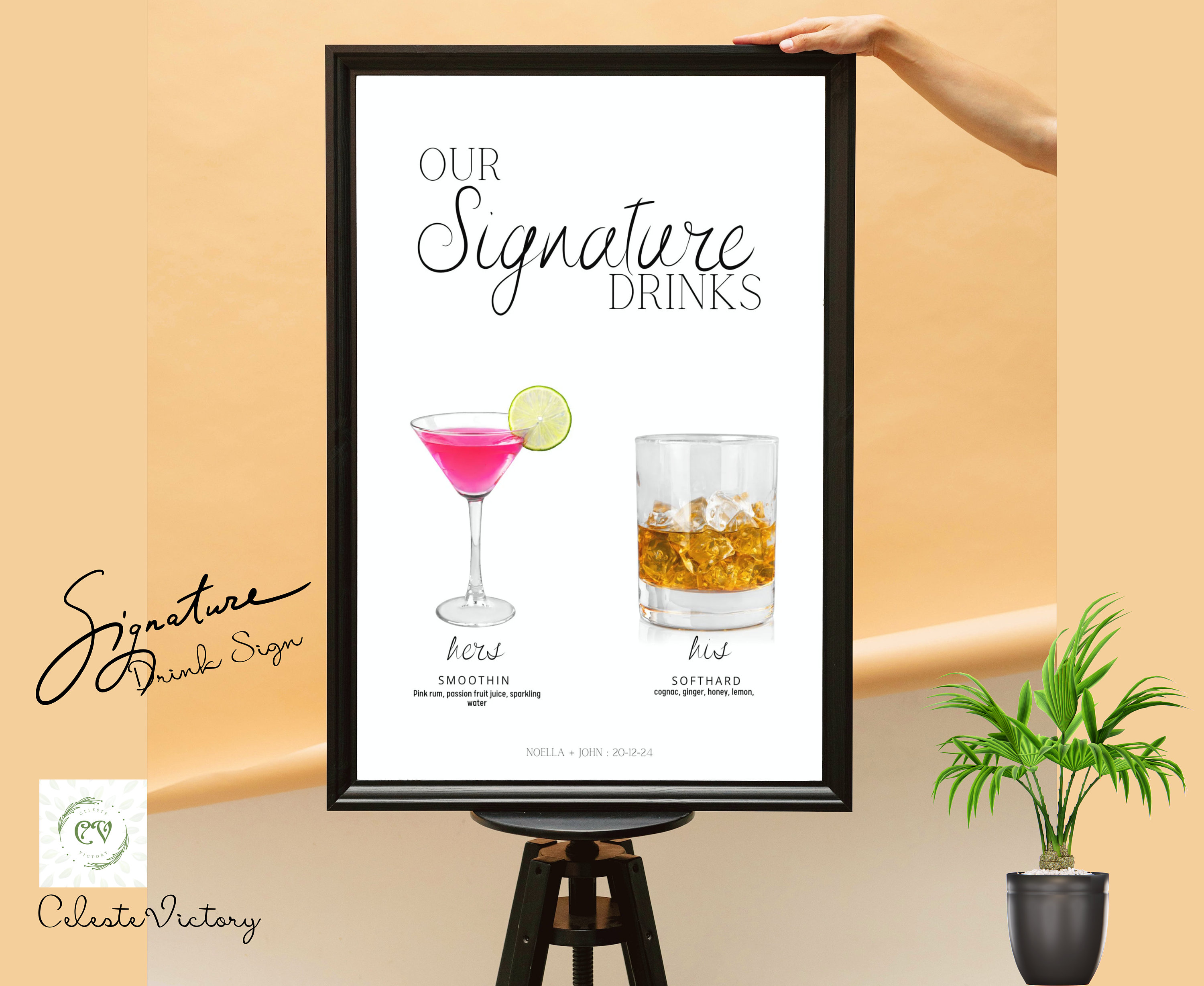 Signature Drink Sign: Elevate Your Event With Custom Beverage - Etsy