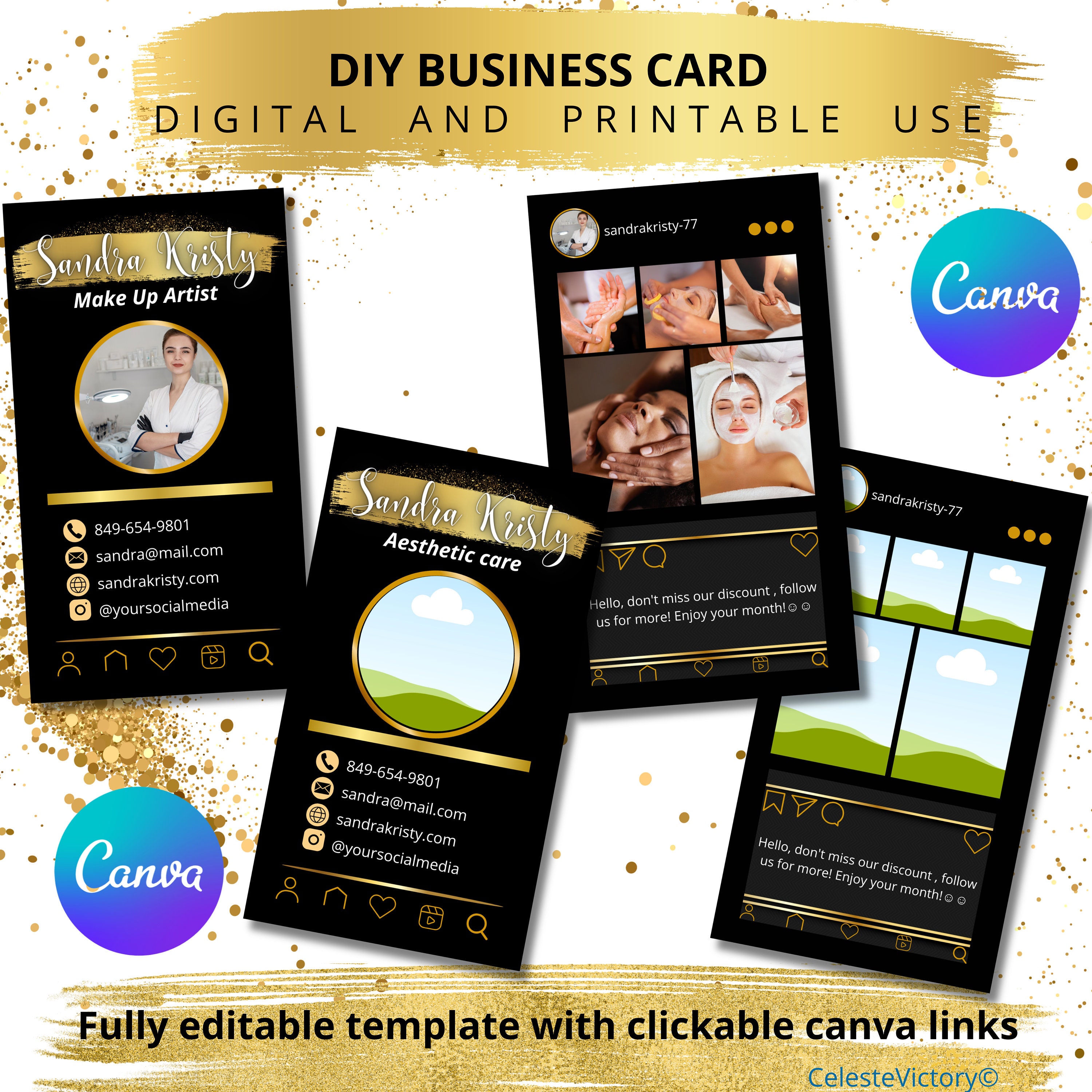 Ig Cards Ig Template IG Template Business Card IG - Etsy