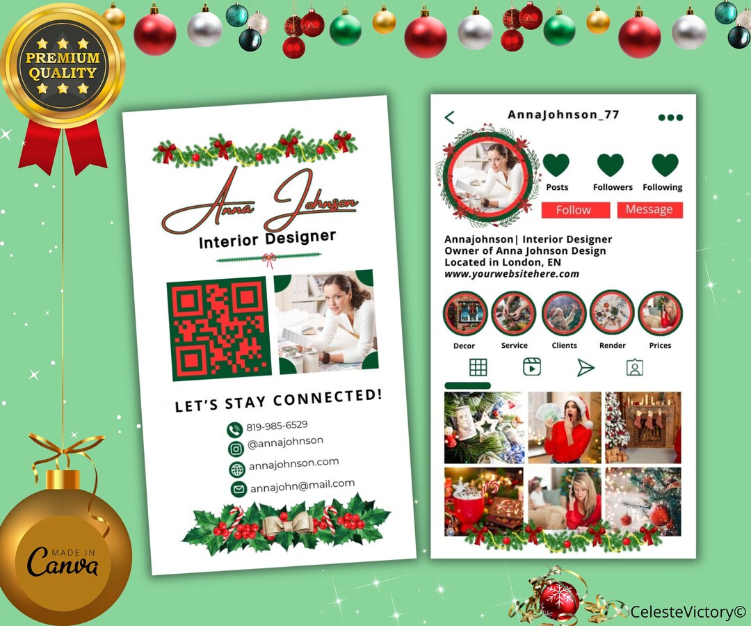 Ig Cards Ig Template IG Template Business Card IG - Etsy