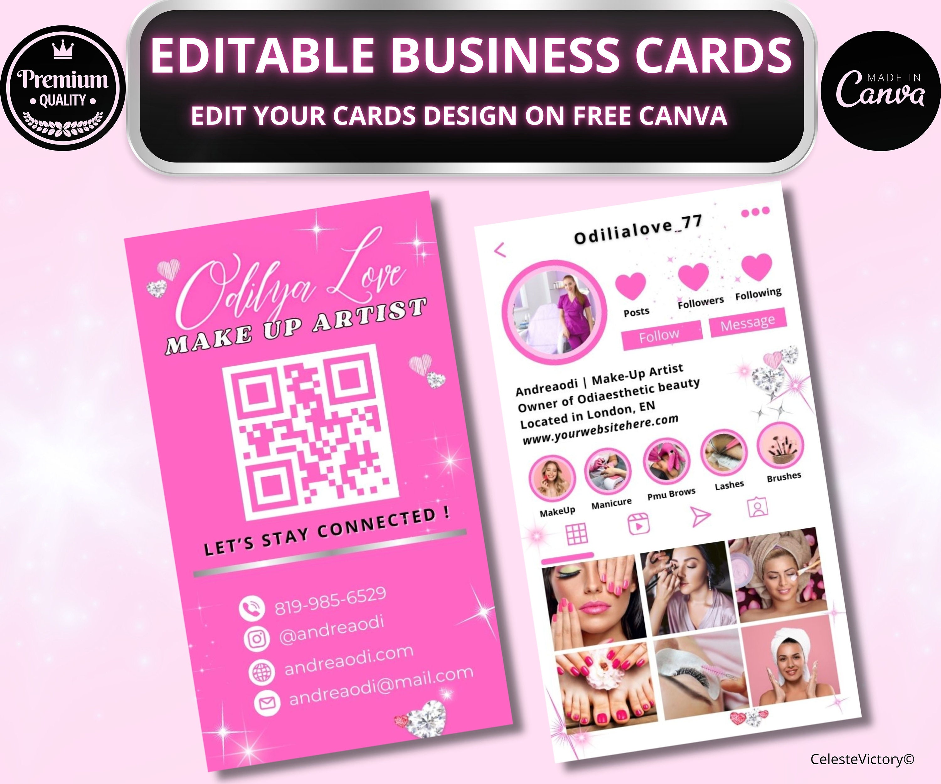 Ig Cards Ig Template IG Template Business Card IG Business Card Instagram Business Card Loyalty ...