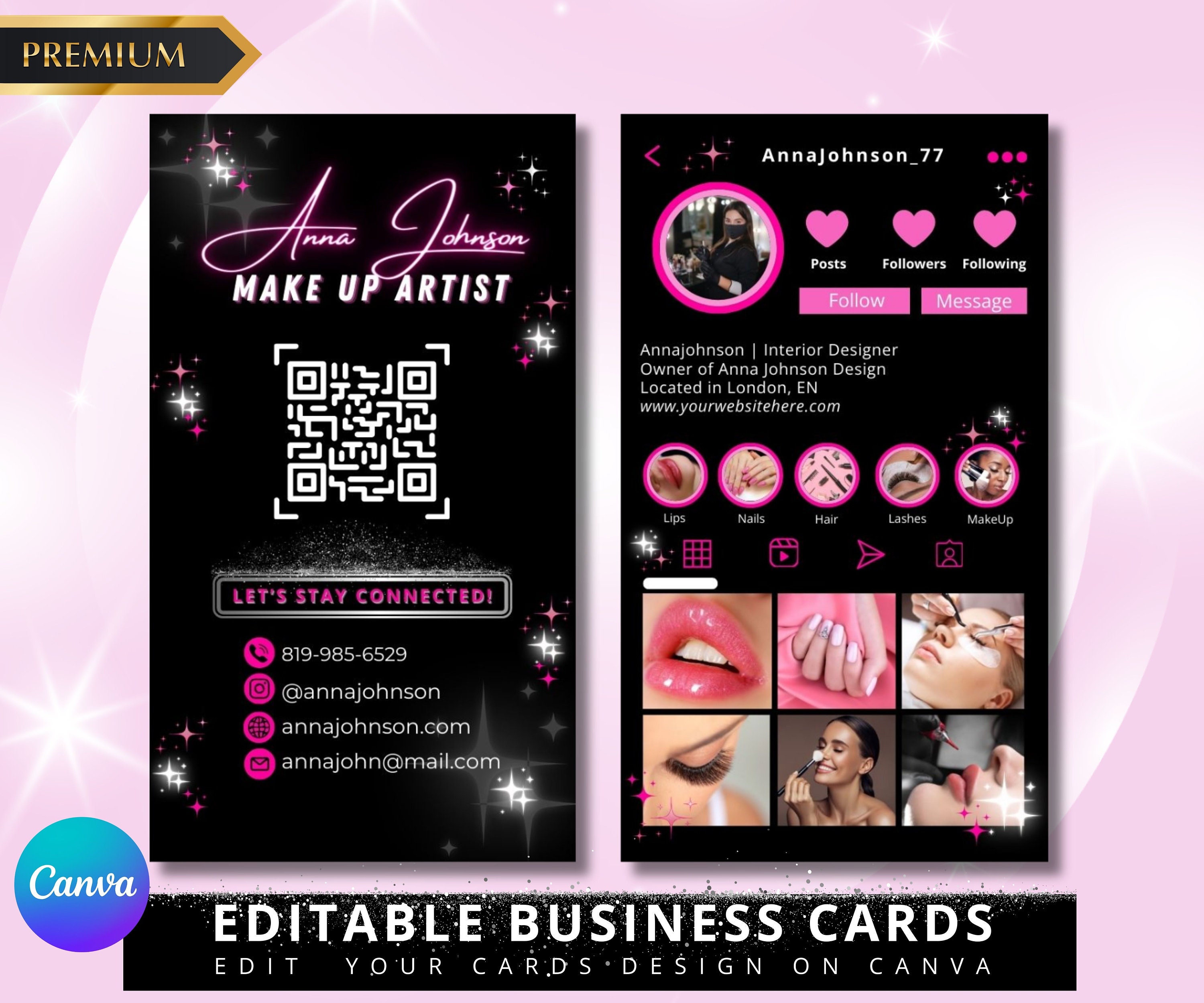 Ig Cards Ig Template IG Template Business Card IG - Etsy