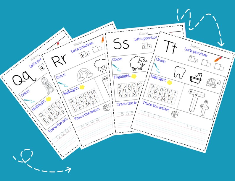 Printable Bundle: Letter Activity Pages Letter Tracing Letter ...