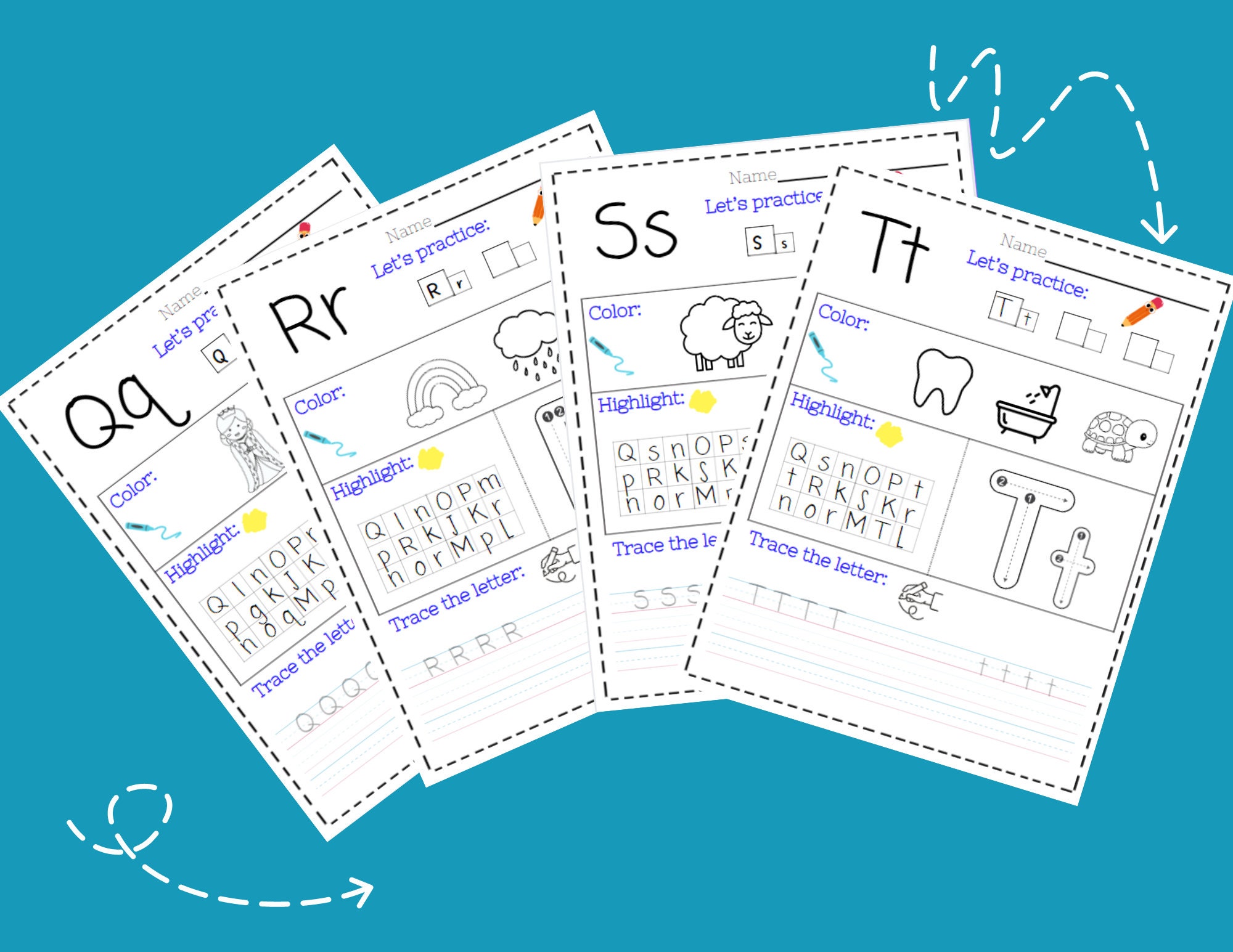 Printable Bundle: Letter Activity Pages Letter Tracing Letter ...