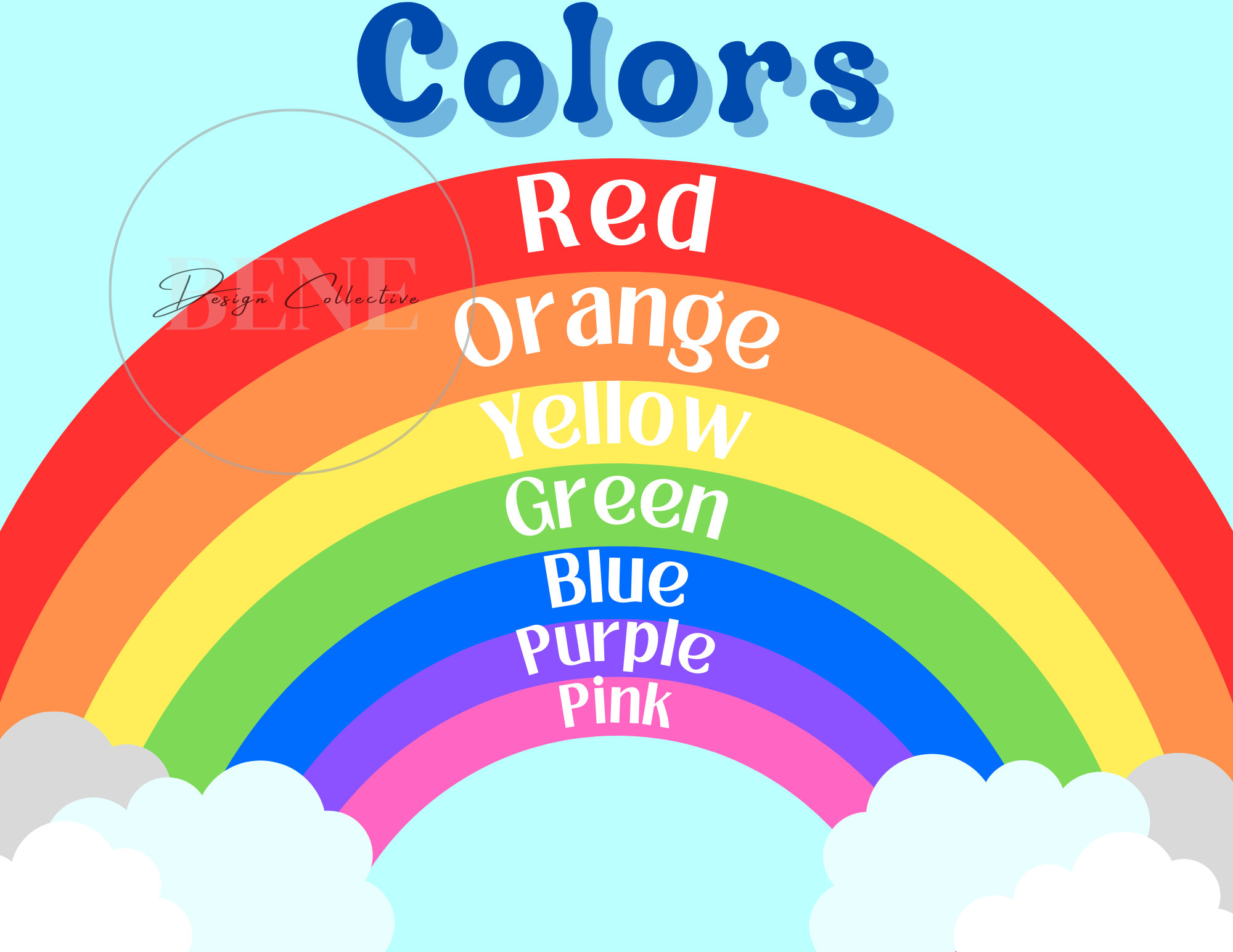 Printable Poster: Rainbow Graphic Colors Poster - Etsy
