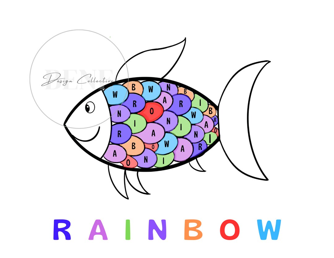 Downloadable Printable ACTIVITY: Rainbow Fish Letter Identification ...