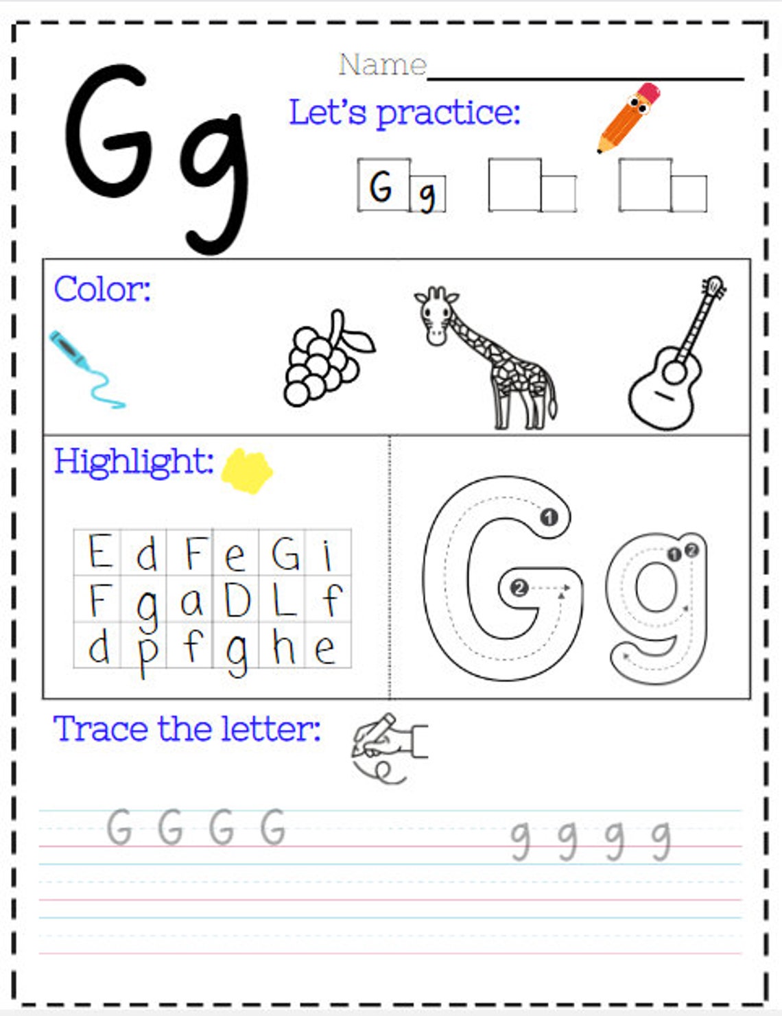Printable Bundle: Letter Activity Pages Letter Tracing Letter ...
