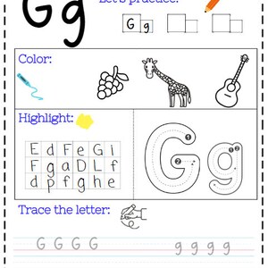 Printable Bundle: Letter Activity Pages Letter Tracing Letter ...