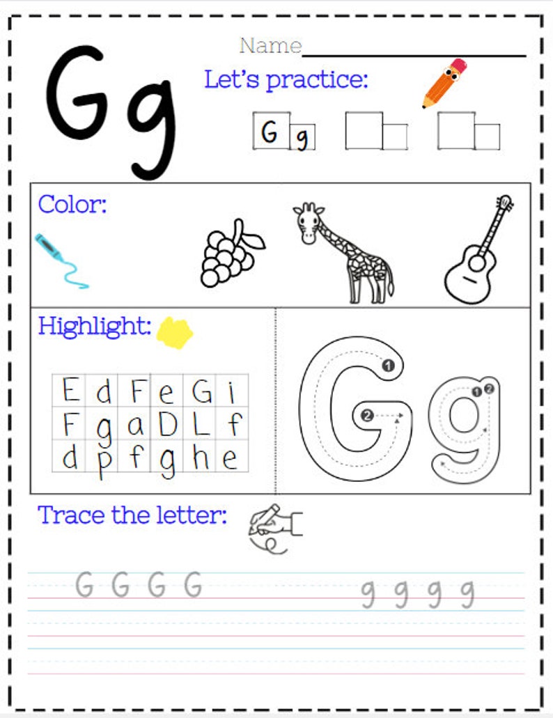 Printable Bundle: Letter Activity Pages Letter Tracing Letter ...