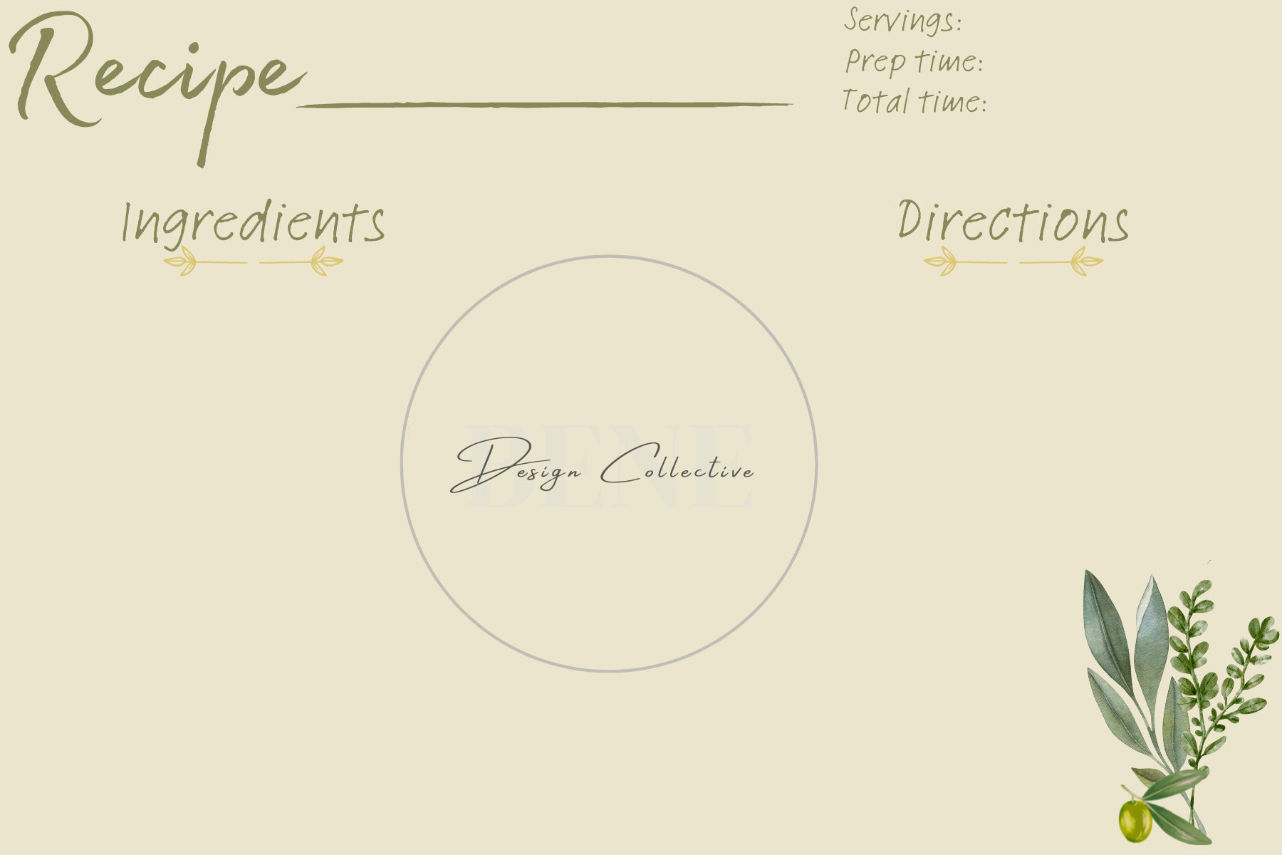 Printable Recipe Card Bundle: Set of 5 Classic Herb Bundle - Etsy