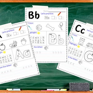 Printable Bundle: Letter Activity Pages Letter Tracing Letter ...