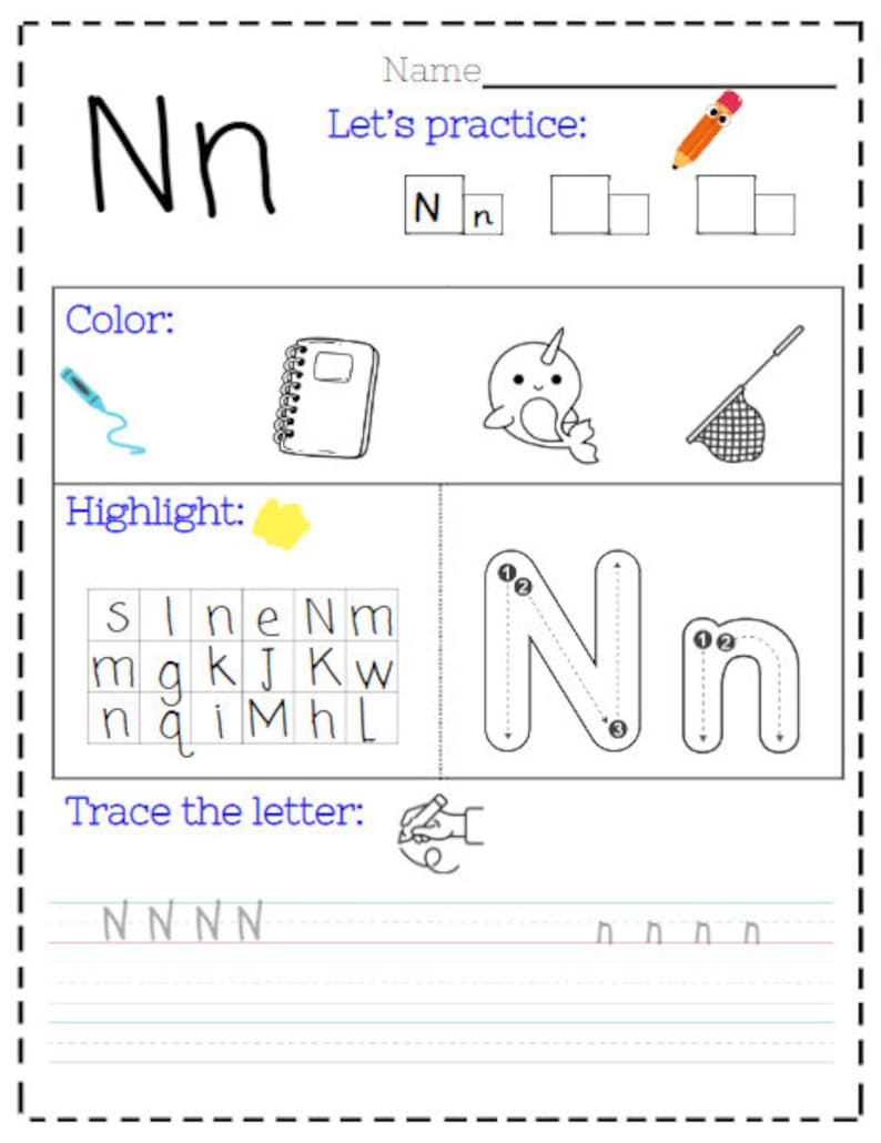 Printable Bundle: Letter Activity Pages Letter Tracing Letter ...
