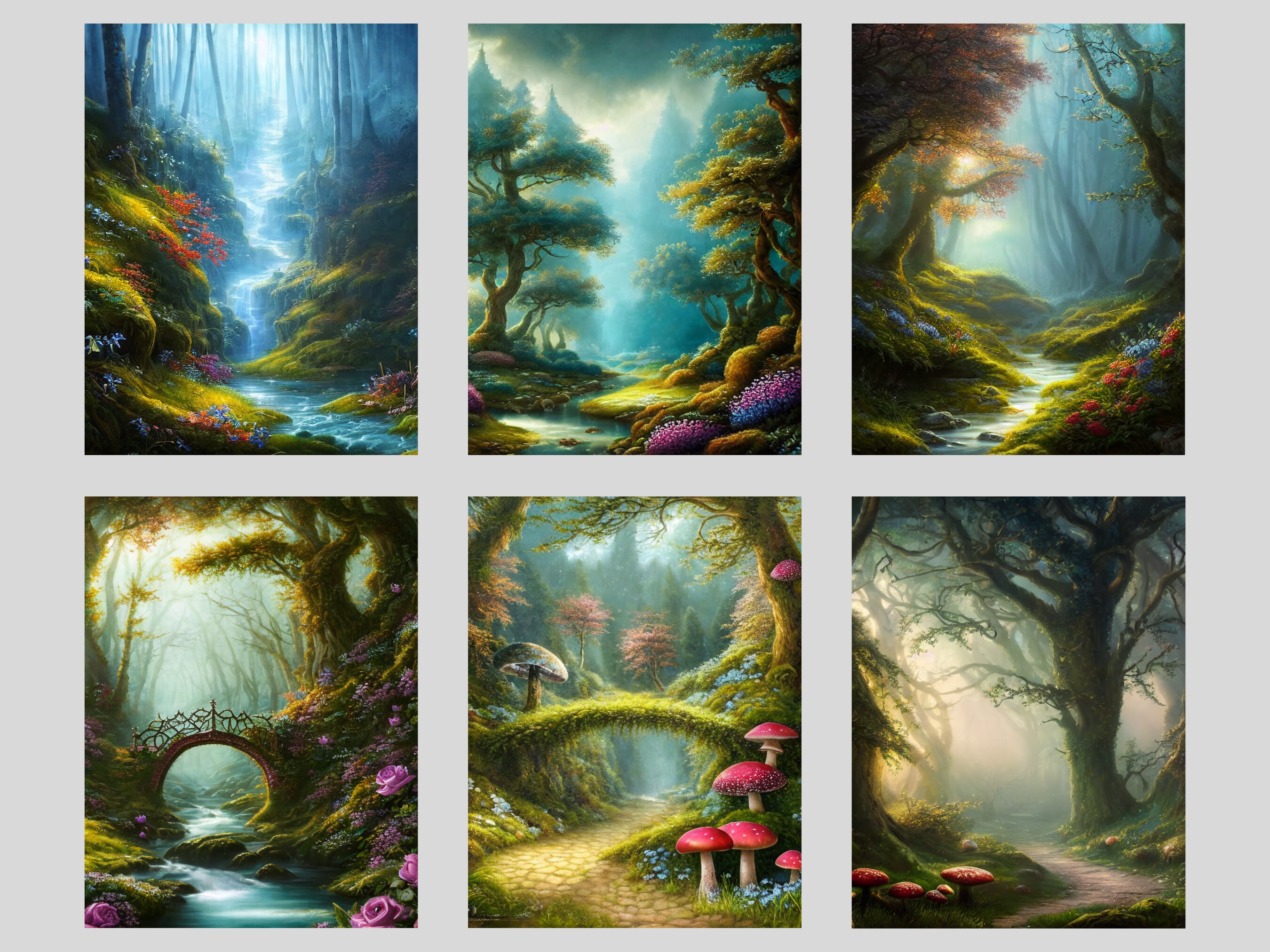 18 Fine Art Fairytale Digital Paper, Magical Digital Backdrop, Fantasy ...