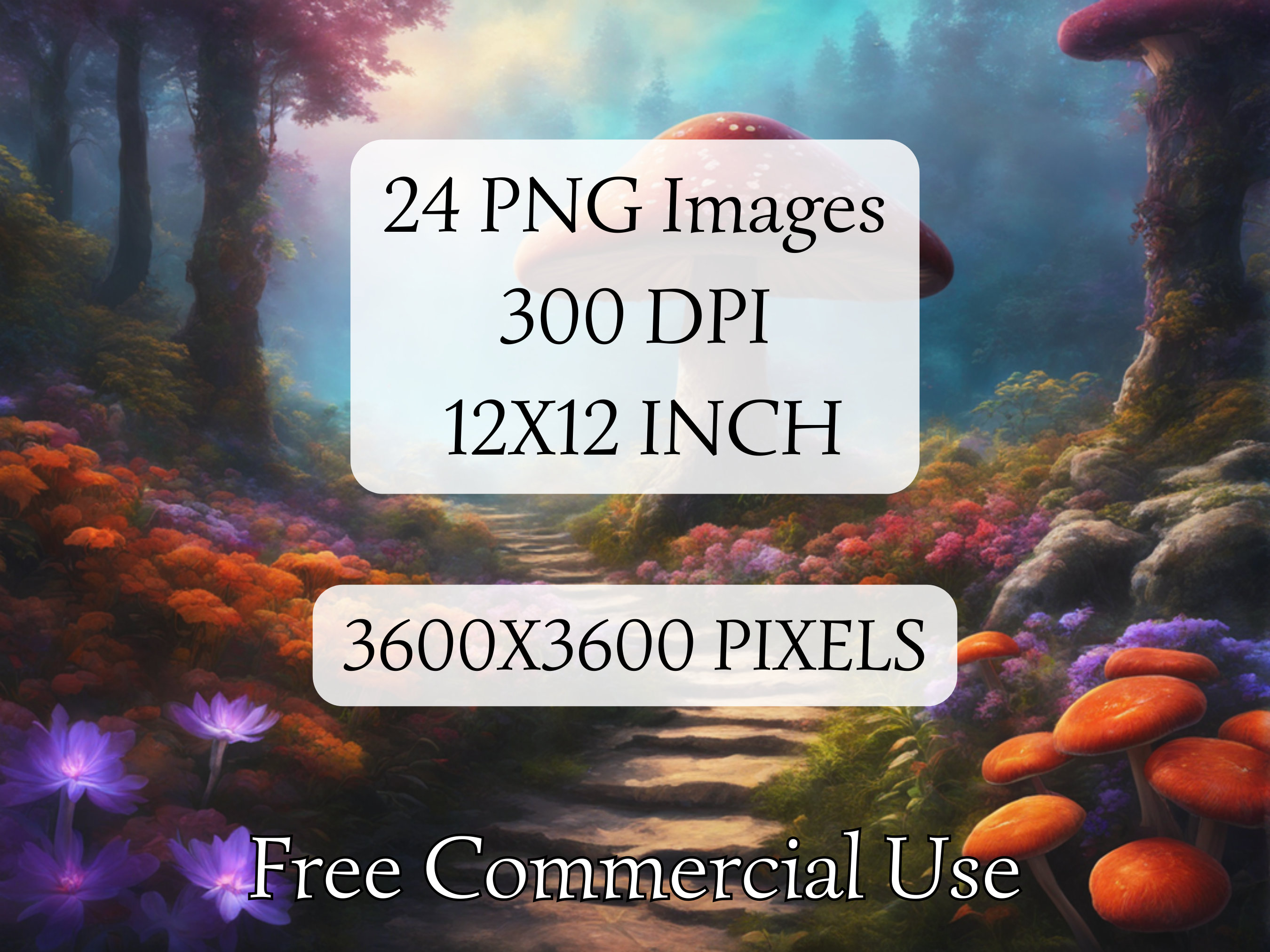 Enchanted Forest Digital Background, Magical Digital Backdrop, Fantasy ...