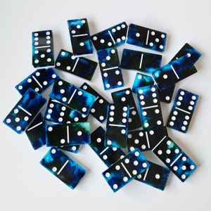 Double 6 Resin Domino Set & Box- Customizable - Etsy