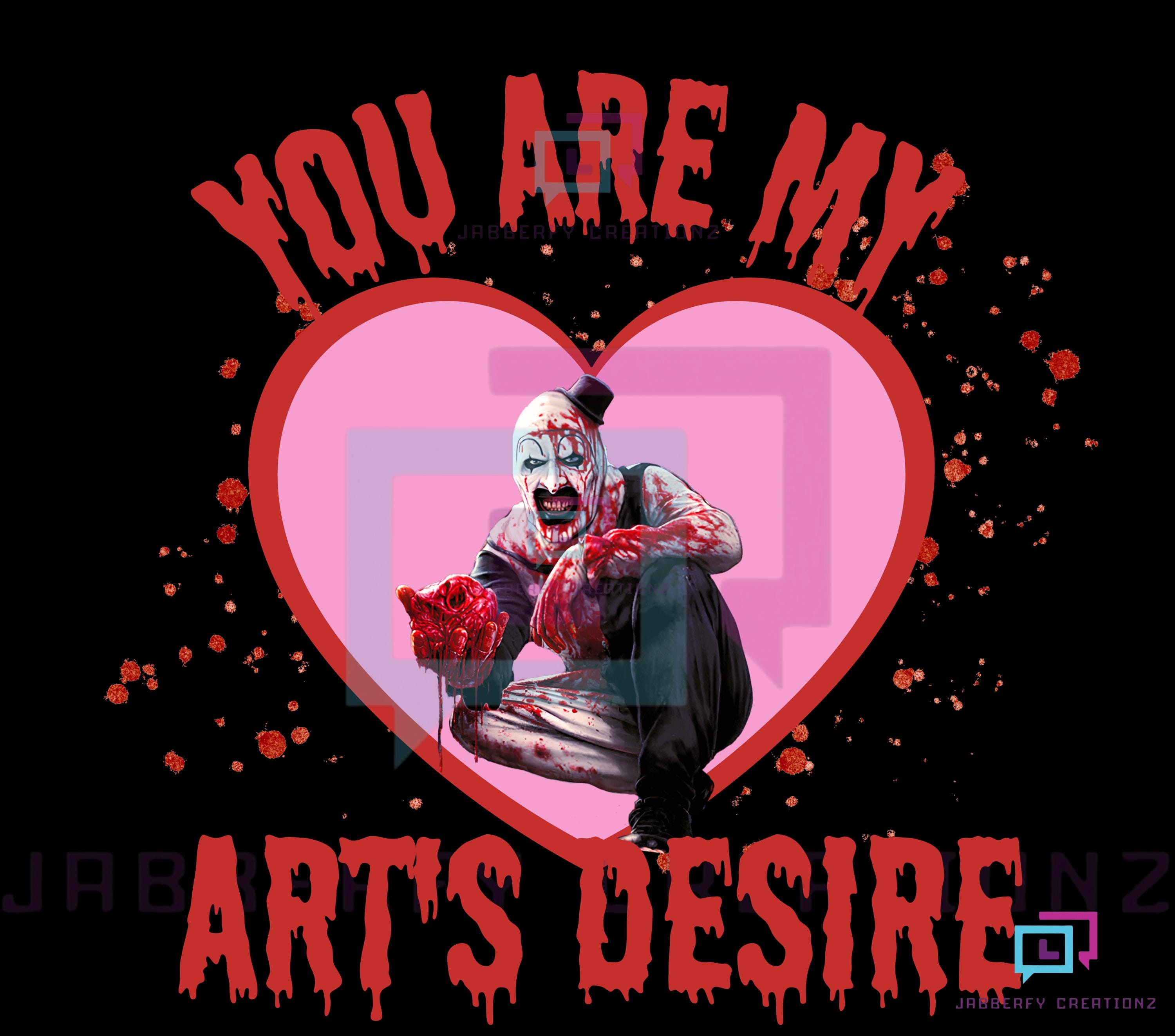 Terrifier Art the Clown Art's Desire PNG SVG File for Instant Download ...