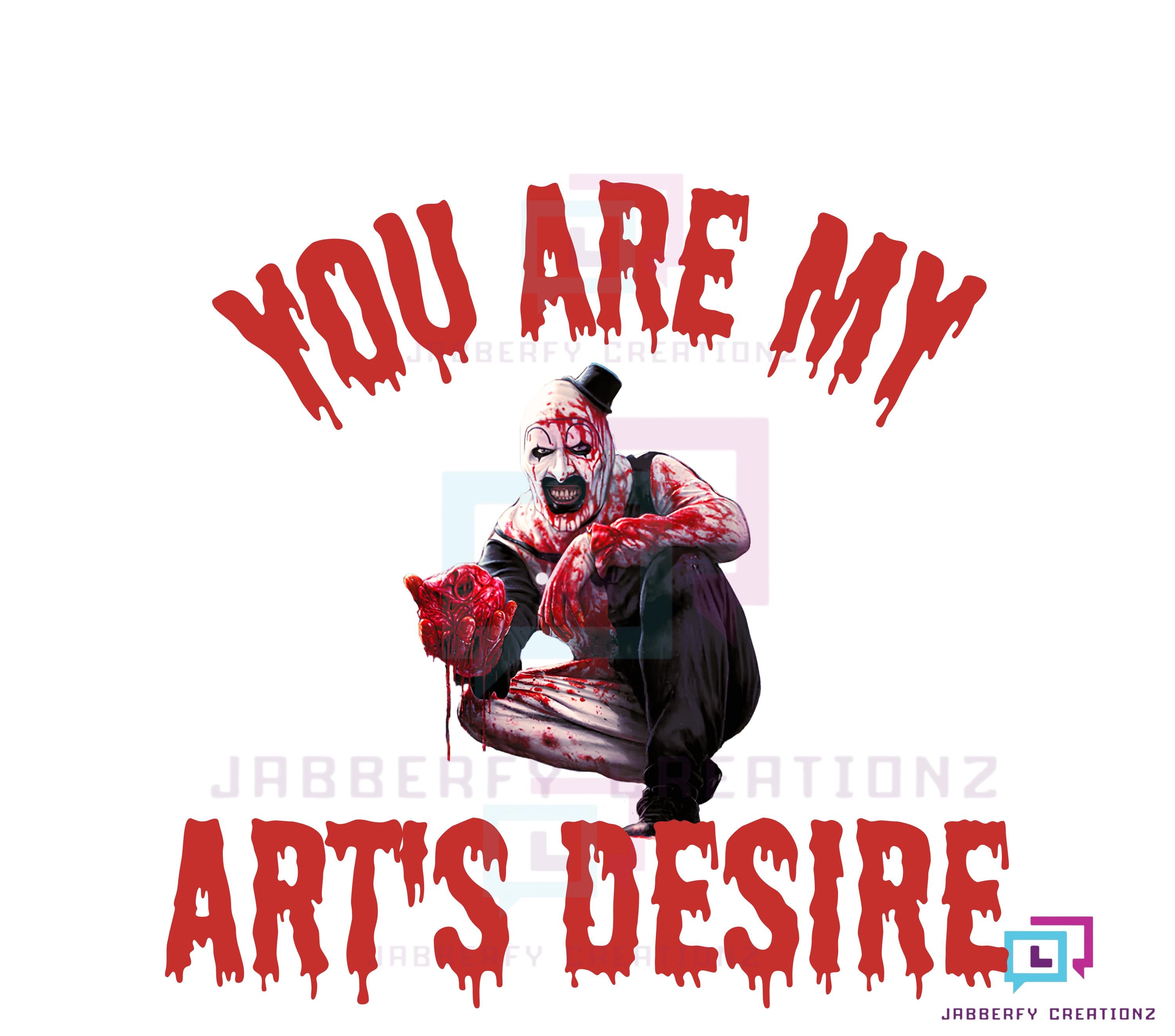 Terrifier Art the Clown Art's Desire PNG File for Instant Download ...