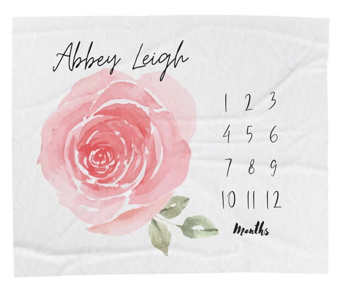 Custom Milestone Baby Blanket, Baby Milestone Blanket, Baby Blanket ...