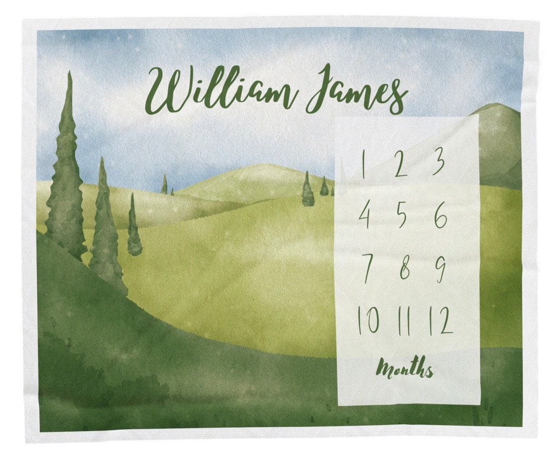 Custom Milestone Baby Blanket, Baby Milestone Blanket, Baby Blanket ...