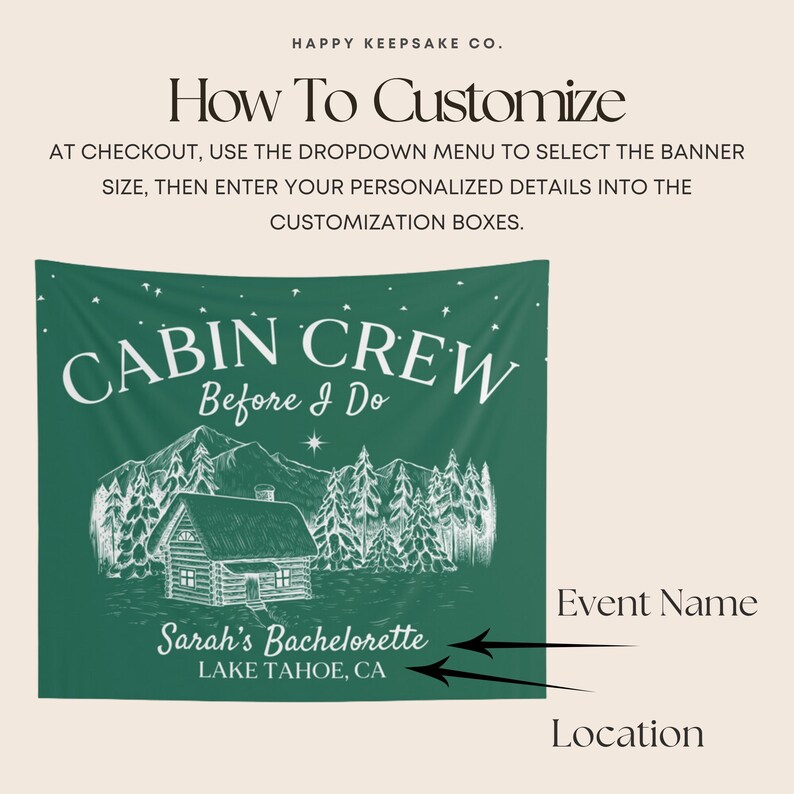 Custom Cabin Crew Bachelorette Party Banner: Apres Ski Lodge Decor - Etsy