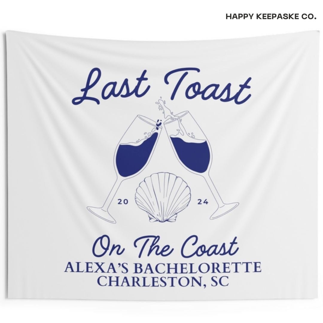 Last Toast on the Coast Bachelorette Party Sign, Personalized Party ...