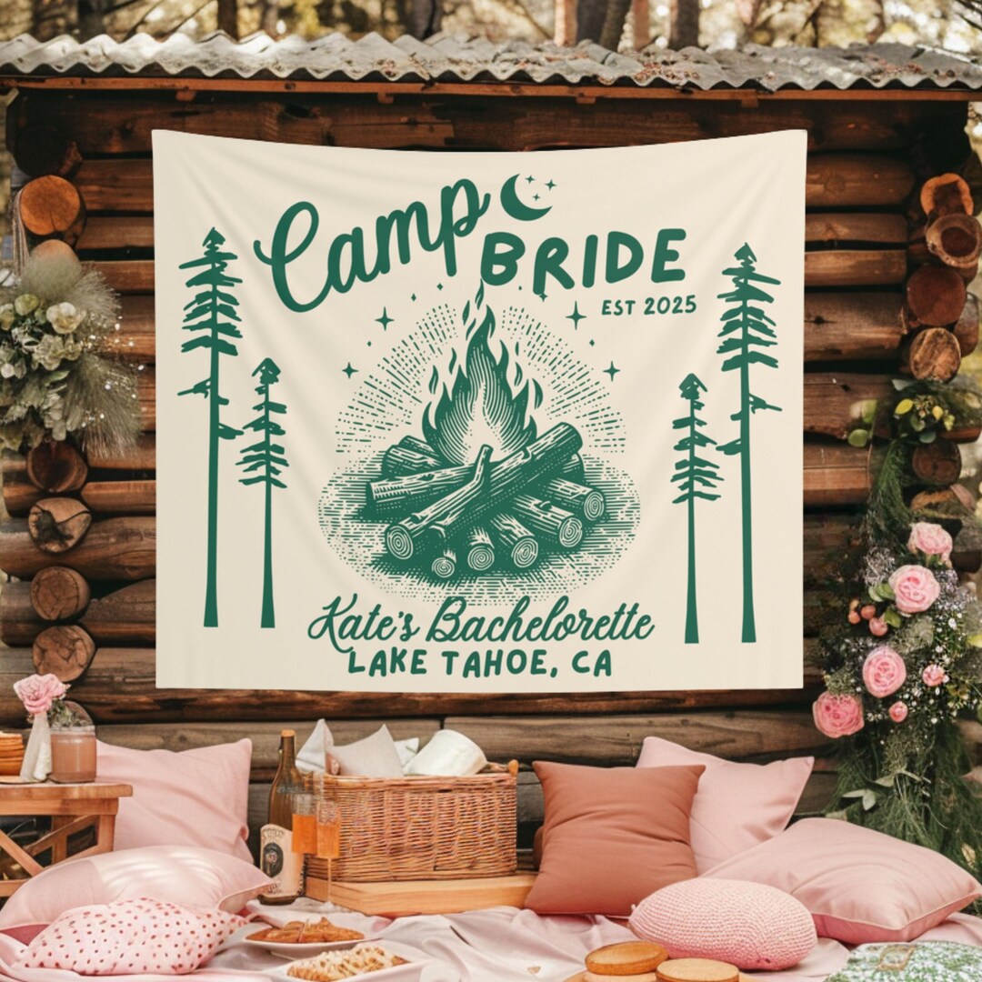Custom Camp Bachelorette Party Banner: Cabin Crew Decor - Etsy