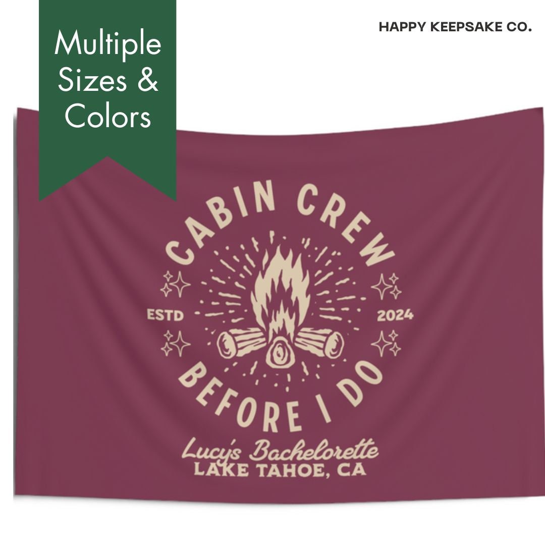 Custom Bachelorette Party Banner: Cabin Crew Camping Theme - Etsy