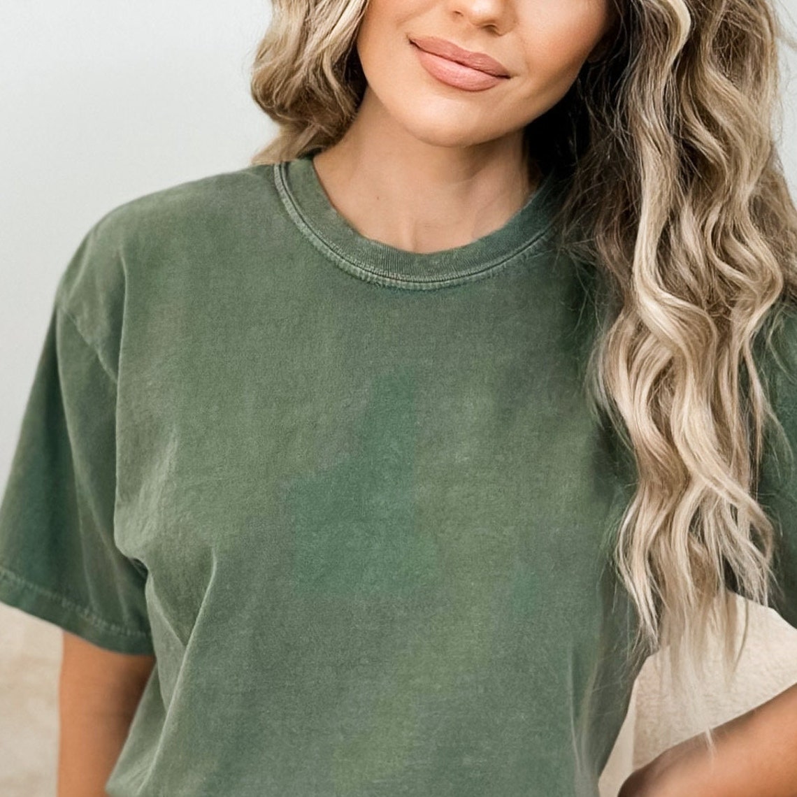 Color Washed Blank T-shirt for Women, Comfort Colors Shirt, Comfortable ...