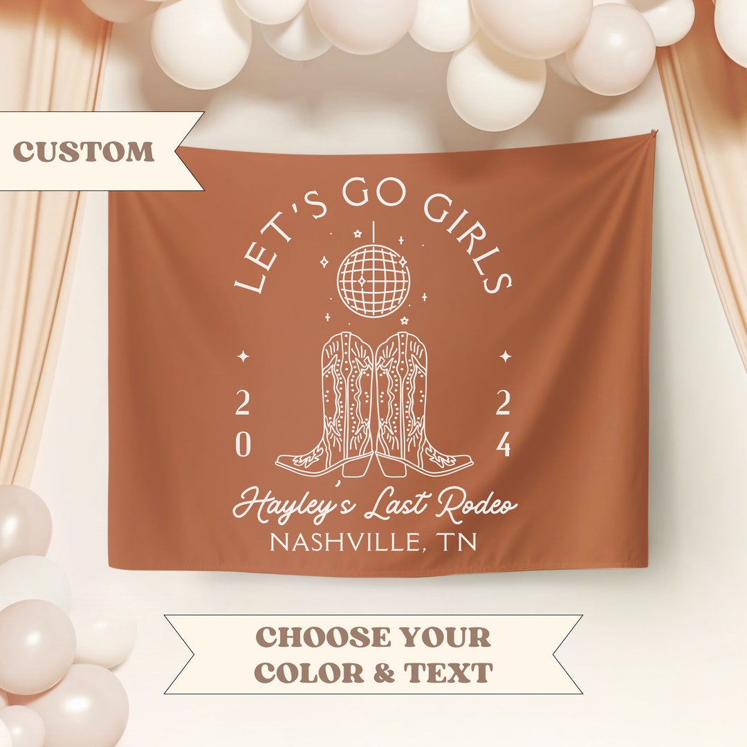 Last Rodeo Bachelorette Banner: Disco Cowgirl Party Decor - Etsy
