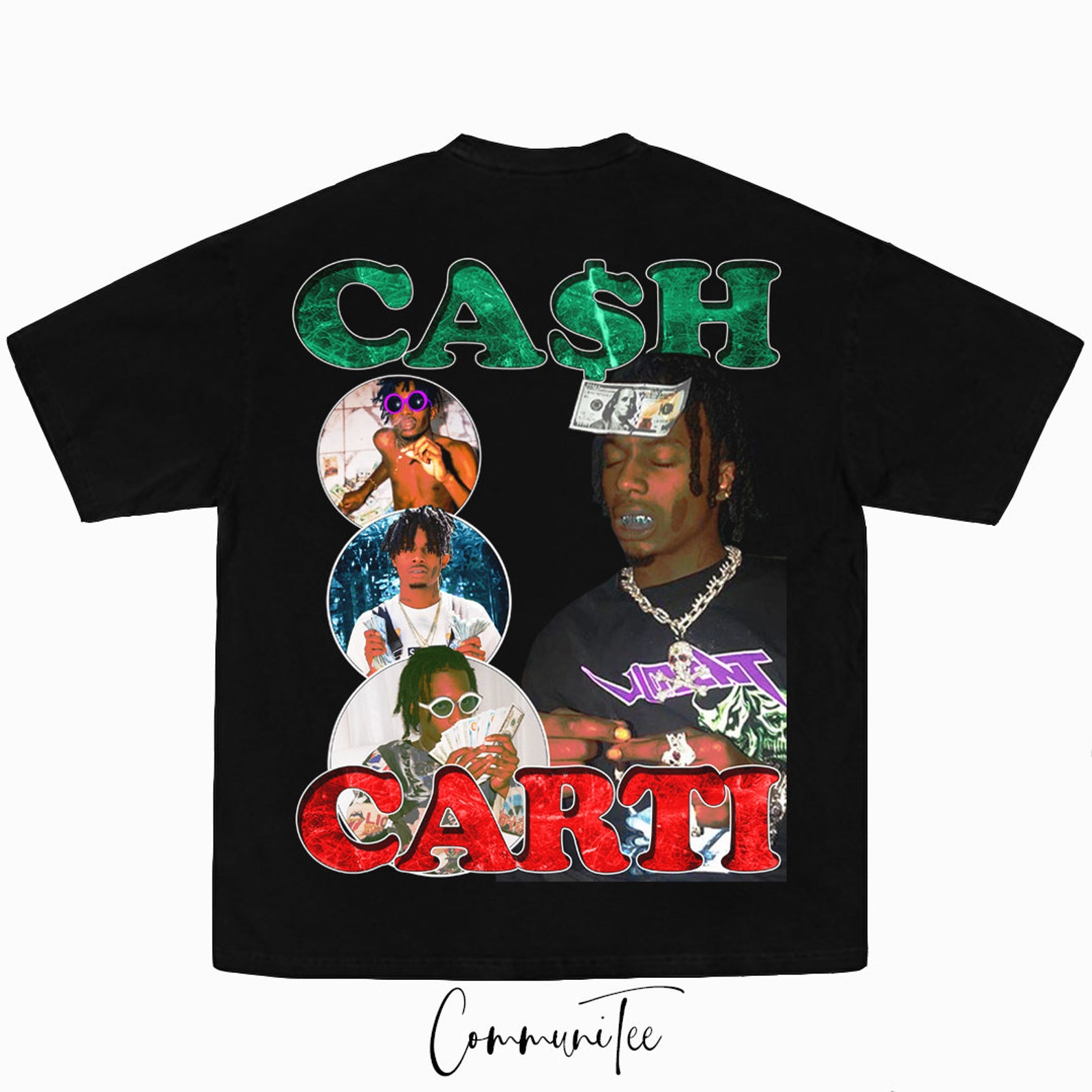 Playboi Carti Cash Whole Lotta Red Rap Tee Big Face Head - Etsy