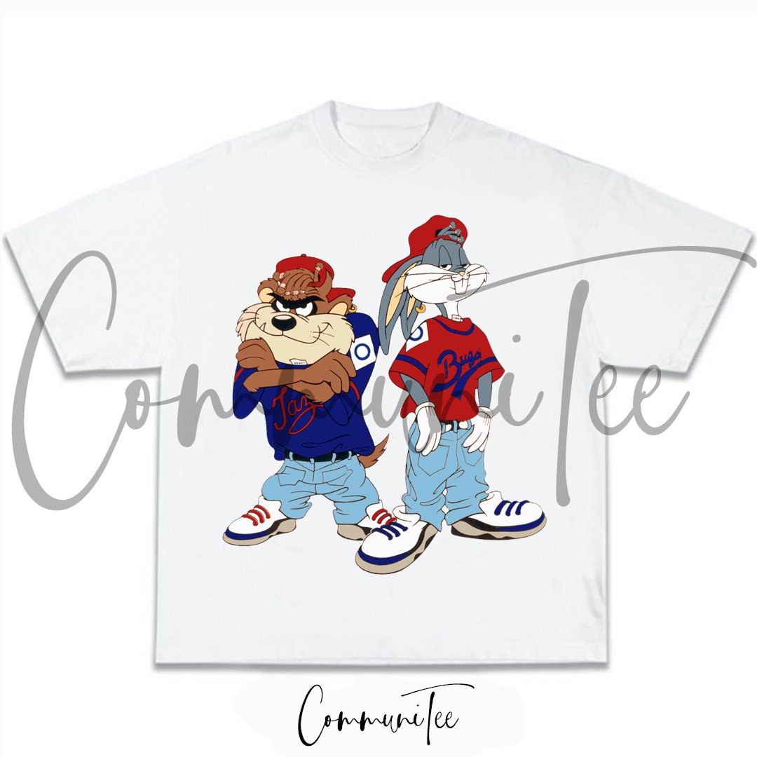 Bugs Taz Kriss Kross Bugs Bunny Rap Tee Big Face Head Vintage 90s 00s ...