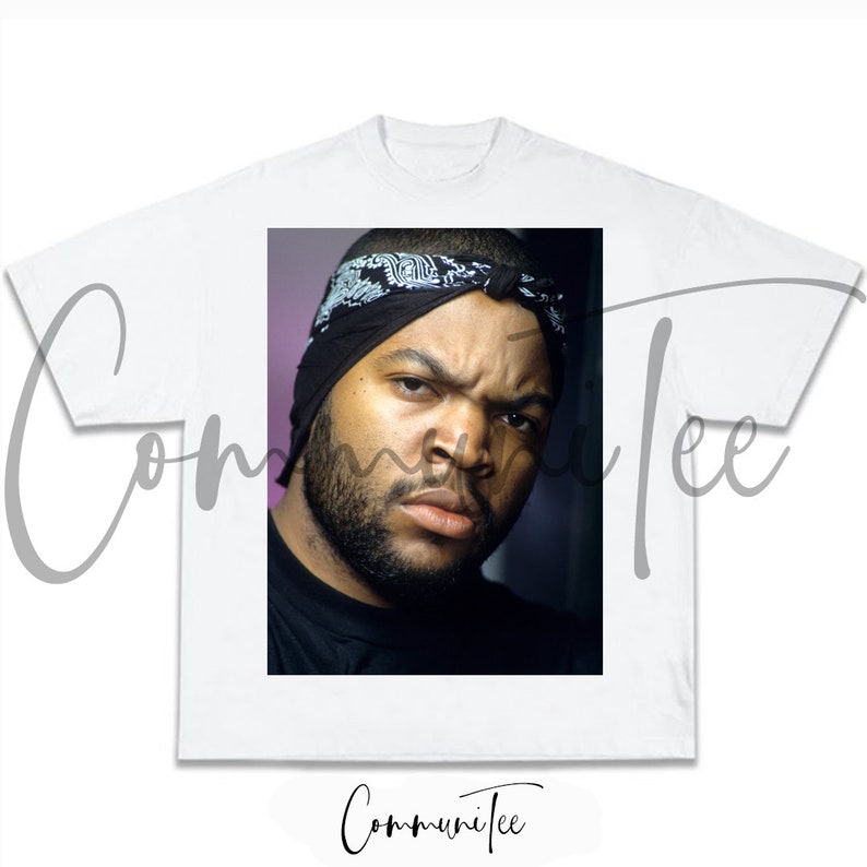 Ice Cube Mean Mug Rap Tee Big Face Head Vintage Retro 90s Early 00s Style Graphic Hip Hop T ...