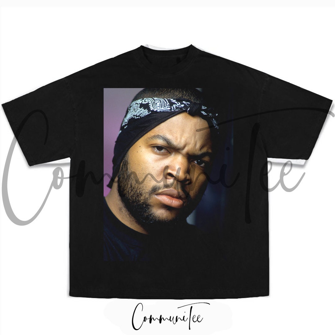 Ice Cube Mean Mug Rap Tee Big Face Head Vintage Retro 90s Early 00s Style Graphic Hip Hop T ...
